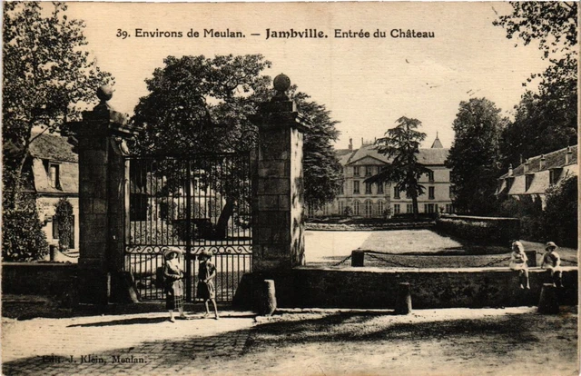 CPA ENV. DE MEULAN - JAMBVILLE Entrée du Chateau (246767) EUR 7,99 - PicClick FR