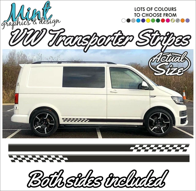 VW TRANSPORTER CAMPER Side Stripes Decals Stickers Van Graphics FREE P ...