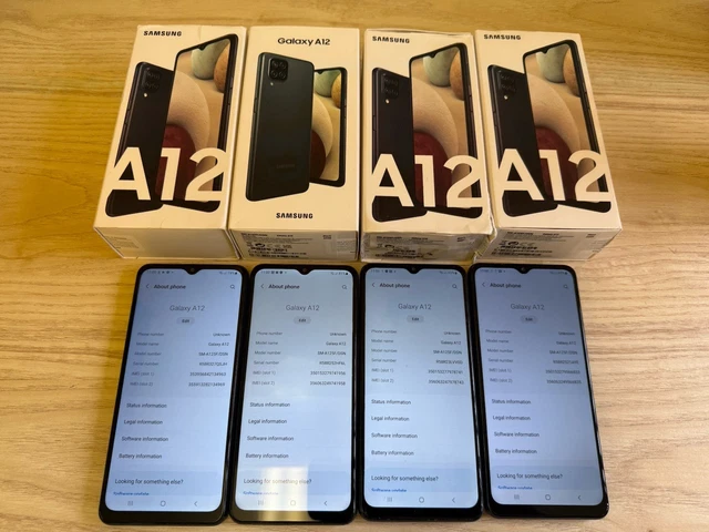 JOB LOT 4 x Samsung Galaxy A12 64GB Dual SIM Mobile Phones - Unlocked £ ...