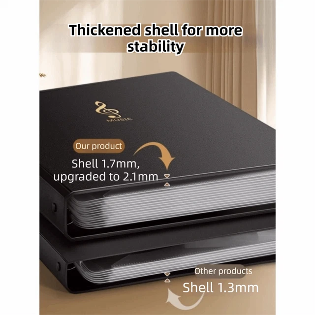 PIANO SCORE STORAGE Holder File Folder Music Score Binder Sheet Music ...
