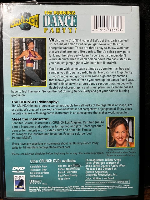 CRUNCH FAT BURNING Dance Party Crunch Workout avec DVD Jennifer Galardi ...