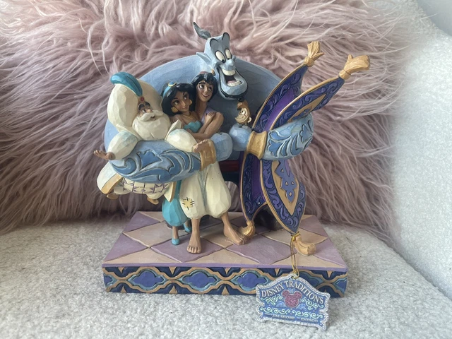 DISNEY TRADITIONS &GROUP Hug" Aladdin Genie Figurine Statue 6005967 Jim ...