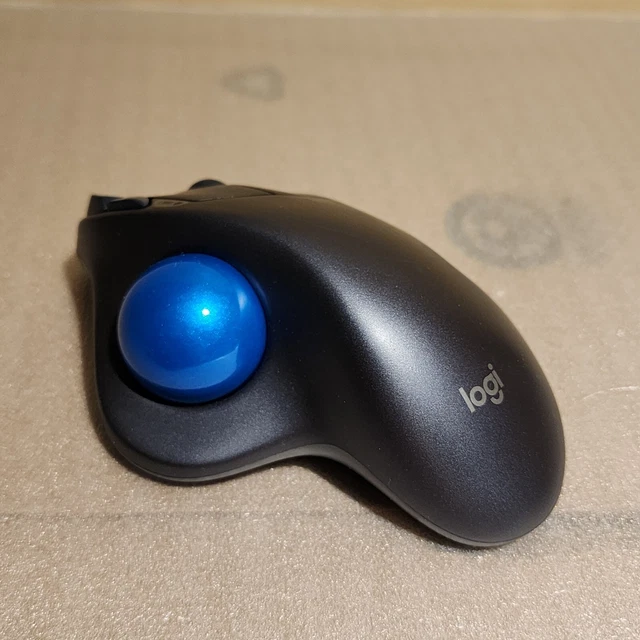 LOGITECH M570 WIRELESS Trackball Mouse Ergonomic Model T-R0001 w ...