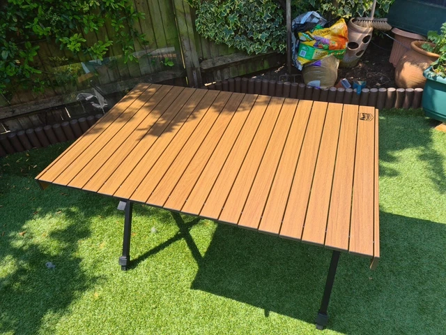 TIMBER RIDGE FOLDING Aluminium Camping Table for Campervan, Motorhome ...
