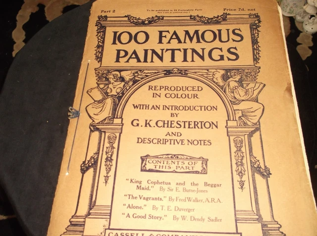 ANTIQUE 100 FAMOUS Paintings Part 2 3/4 X Colour Plates + Descriptive ...