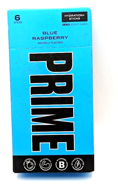 PRIME HYDRATION STICK Pack Blue Raspberry 6 Sticks EXP 01/25 $9.99 ...