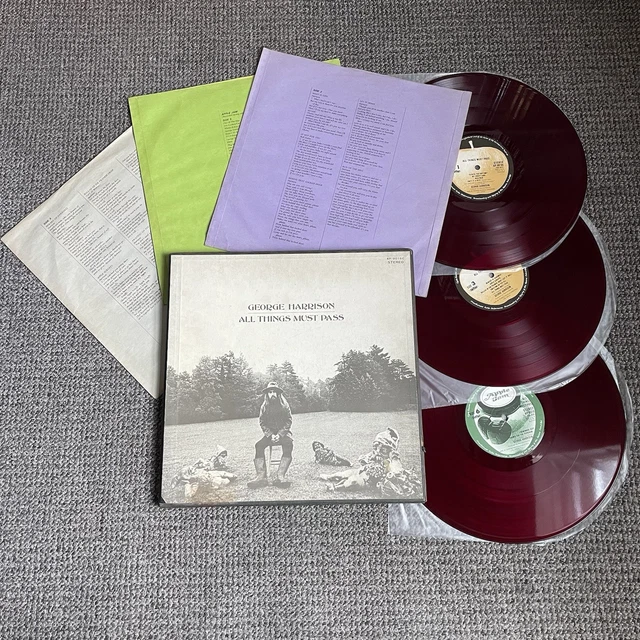 GEORGE HARRISON - All Things Must Pass Vinyl Record RED 1ST JAPANESE ...