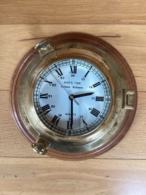 SHIPS TIME RICKMER Rickmers Quartz Bulkhead Porthole Clock £37.11 ...