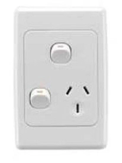 CLIPSAL 2000-SERIES SINGLE SWITCHED SOCKET 10A 250V Extra Switch, Vertical WHITE $130.95 ...