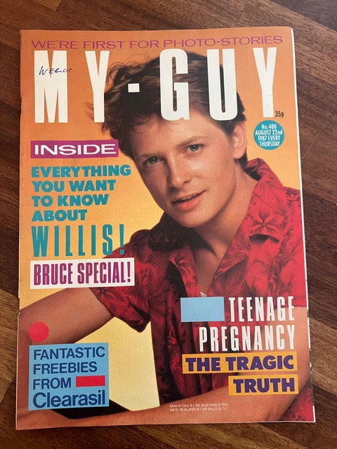 MY GUY MAGAZINE, No 480, 22 Aug 1987, Michael J Fox, Bruce Willis ...