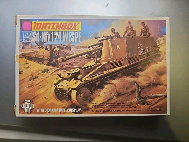 MATCHBOX 1:76 SD.KFZ.124 Waspe Diorama Battle Display £2.99 - PicClick UK