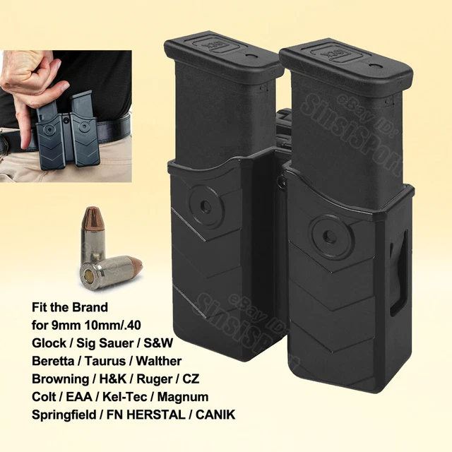 MAGAZINE HOLSTER MAG Pouch Fit Glock Sig Sauer Beretta Ruger S&W 9mm ...