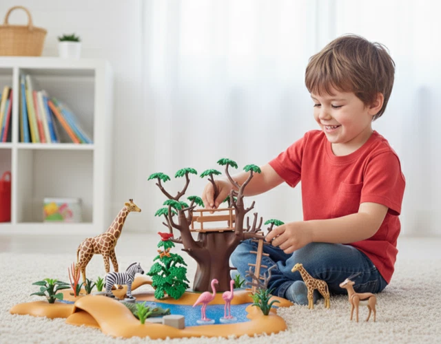 PLAYMOBIL RÉF. 4827 - Poste d'Observation & Savane Safari – TBE ! EUR ...