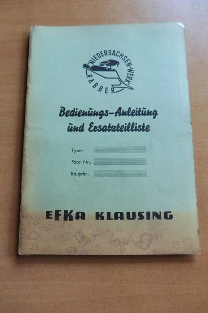 EFKA KLAUSING WINKELFLÜGE Winkel-Klaus L M S Extra Teileliste ...