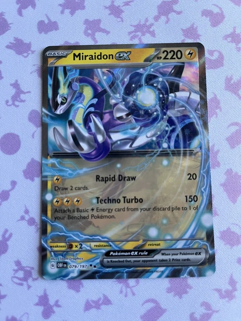 POKÉMON TCG MIRAIDON ex Sv03: Obsidian Flames 079/197 Holo Double Rare ...