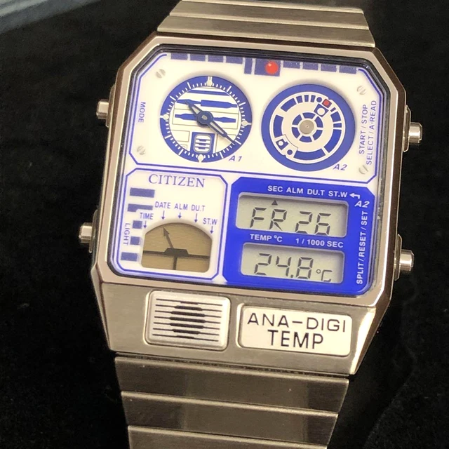 CITIZEN JG2117-51A ANA-DIGI TEMP STAR WARS R2-D2 Watch Wristwatch Japan ...