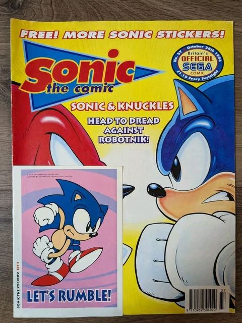 SONIC THE COMIC #37 - HTF UK Sonic The Hedgehog - w/ Sticker Gift Set ...