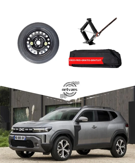 ROUE DE SECOURS Galette 17" pour DACIA DUSTER avec Cric et Sac-à-cric ...