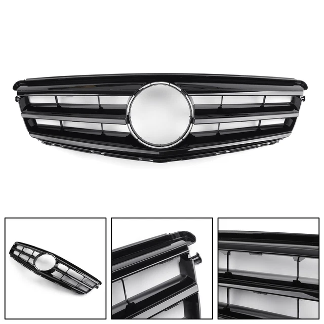 FRONT BUMPER GRILLE para Benz C Class W204 W/LED Emblem C300/C350 08-14 ...