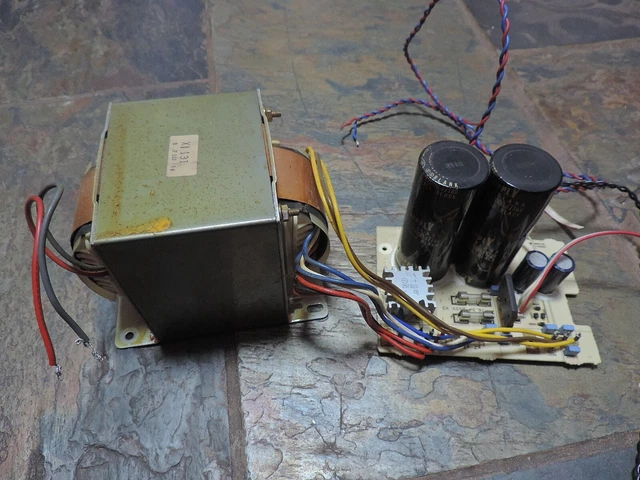 AMPLIFIER TRANSFORMER 240V 350W 7.5kg + rectifier + 2 x 22000uF caps £ ...