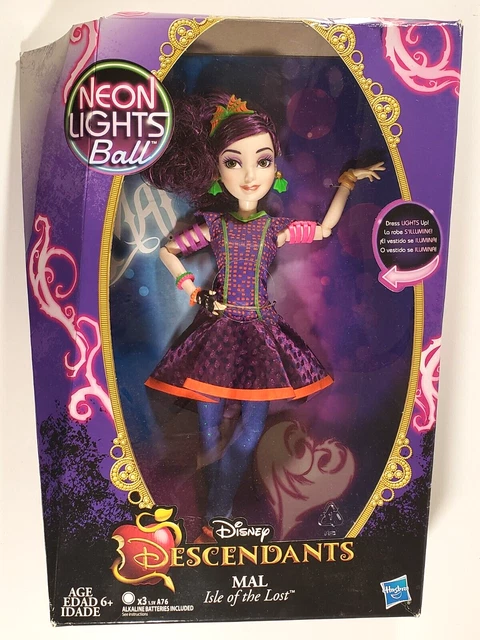 DISNEY DESCENDANTS MAL Isle of the Lost Neon Lights Ball Doll - Brand ...