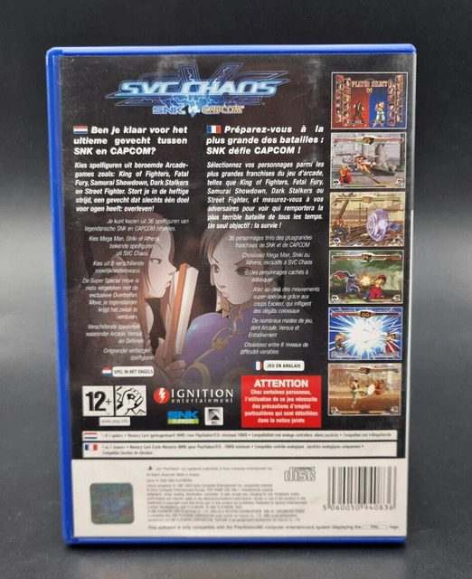 SVC CHAOS SNK Vs. Capcom - Sony Playstation 2 PS2 - Complet - PAL FAH - TBE EUR 49,90 - PicClick FR