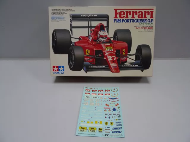 TAMIYA FERRARI F189 "Portugal GP"- mit original Tabak Decals" 1:20 Bausatz#20024 EUR 69,00 ...