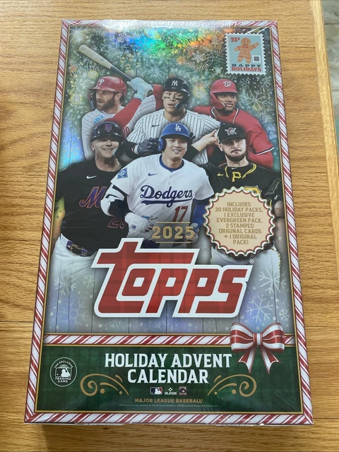 🎄 2025 TOPPS Baseball MLB Holiday Advent Calendar Box Sealed IN HAND ...