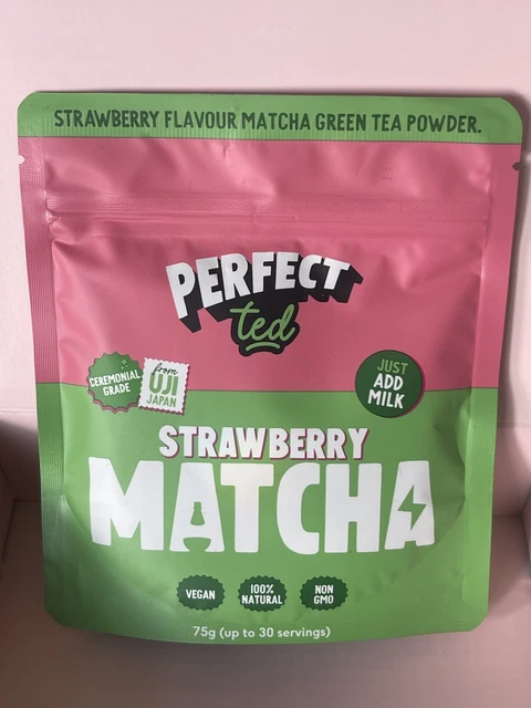 PERFECT TED MATCHA Latte Powder 75g Strawberry 🍓 Vegan Organic ...