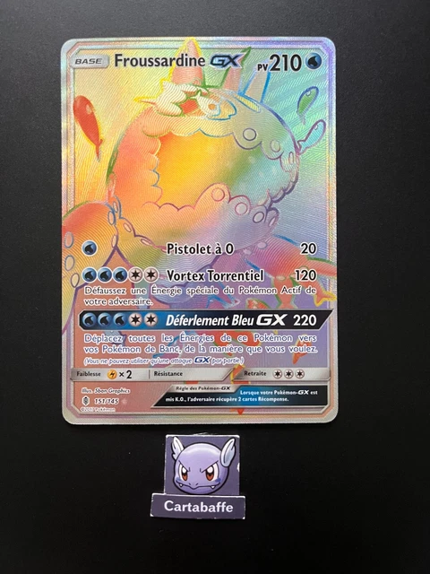 CARTE POKÉMON FROUSSARDINE GX 151/145 Rainbow SL2 Gardiens Ascendants ...