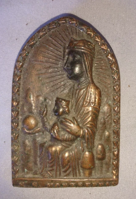 ANCIENNE ICONOGRAPHIE VIERGE Noire N S Montserrat En Bronze 18 Siecles EUR 50,00 - PicClick FR