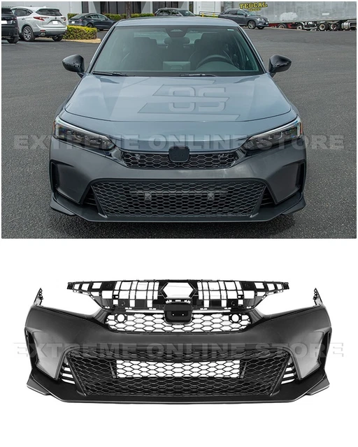 FOR 22-UP HONDA Civic Sedan Type-R Style Front Bumper Upper & Lower ...