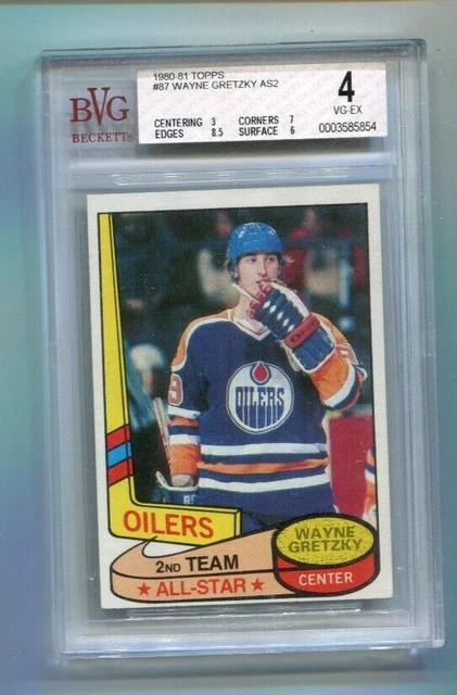 1980-81 TOPPS - WAYNE GRETZKY - 2ème année All Star #87 - EDMONTON OILERS BGS 4 EUR 27,71 ...