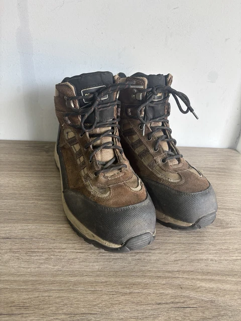 DIE HARD MEN'S Work Hiking Boots Suede Steel Toe Brown Black Size 11W £ ...