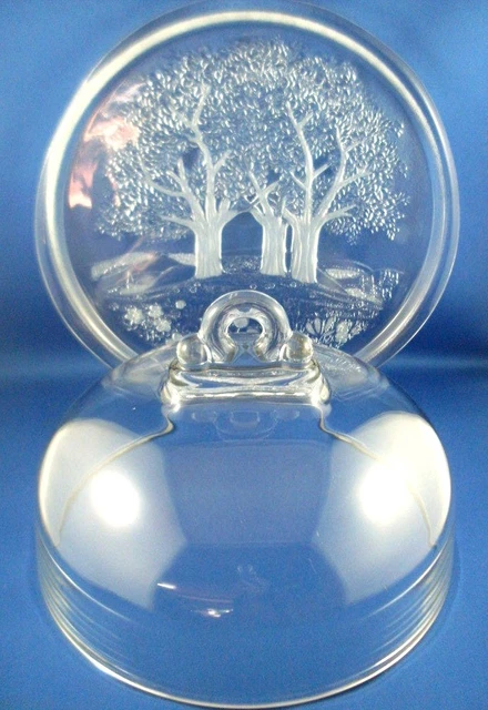 RARE VINTAGE WALTHER GLASS Germany CRYSTAL Sun Valley DOME LIDDED ...