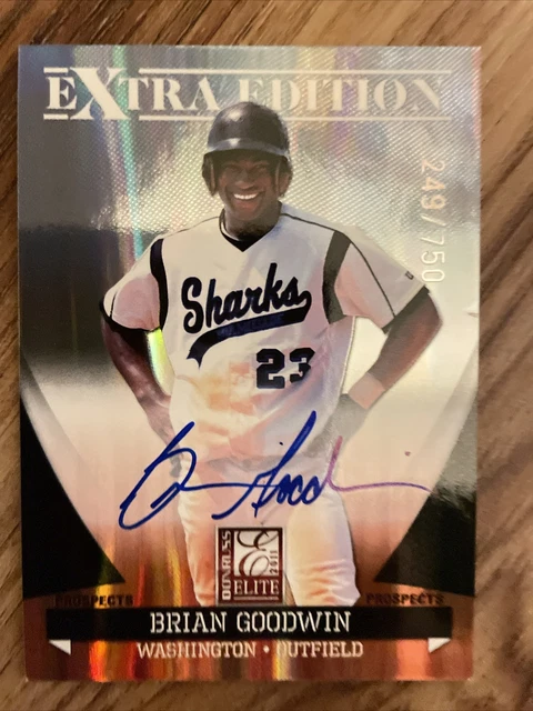 CARTE DE BASEBALL automatique Brian Goodwin 2011 Donruss Elite Extra ...