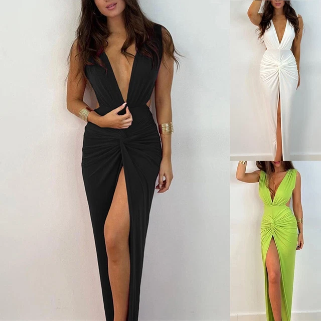 ROBE DE SOIR E formelle robe de soir e soir e robe fendue l gante col e ... ROBE DE SOIR E formelle robe de soir e soir e robe fendue l gante col e ...