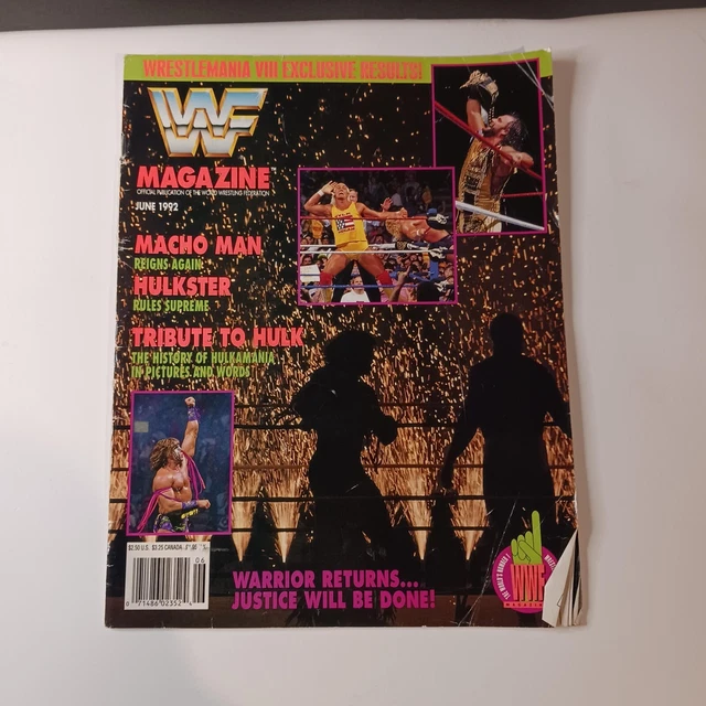 VINTAGE WWF MAGAZINE June 1992 Hulk Hogan Macho Man Randy Savage ...