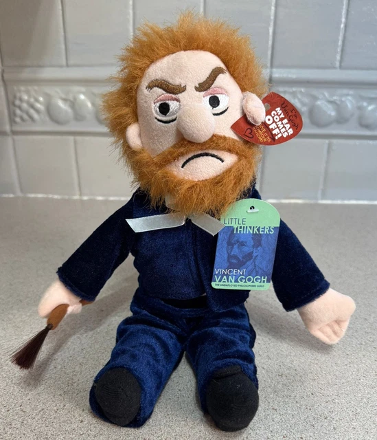 VINCENT VAN Gogh Little Thinkers Plush Toy Removable Ear + Paint Brush ...