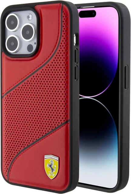FERRARI COQUE PERFORÉ Vagues Métal Logo pour IPHONE 15 Pro Max 6.7 " Rouge EUR 55,79 - PicClick FR