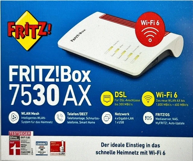 FRITZ!BOX 7530 AX WiFi 6 Modell 2025 neu unbenutzt Garantietausch EUR ...