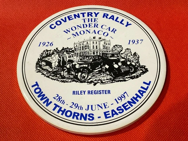 THE RILEY REGISTER Rally Ceramic Plaque Coventry Monaco Wonder Car ...