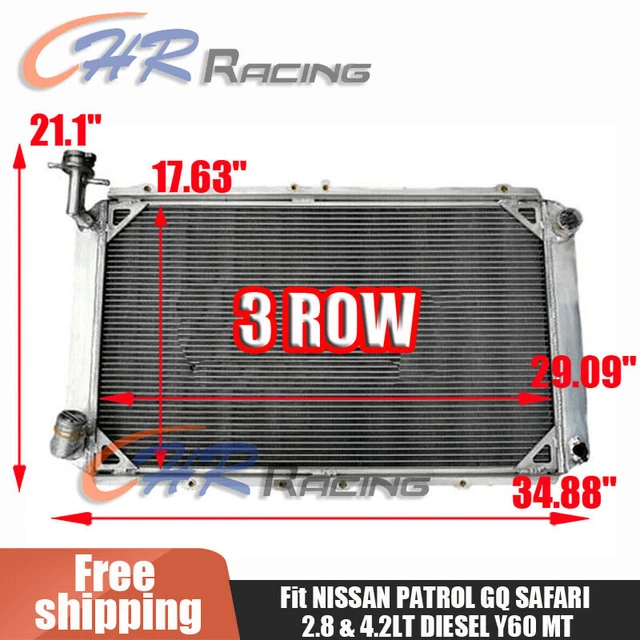 ALUMINIUM RADIATEUR POUR NISSAN PATROL GQ SAFARI 2.8&4.2L DIESEL Y60 ...