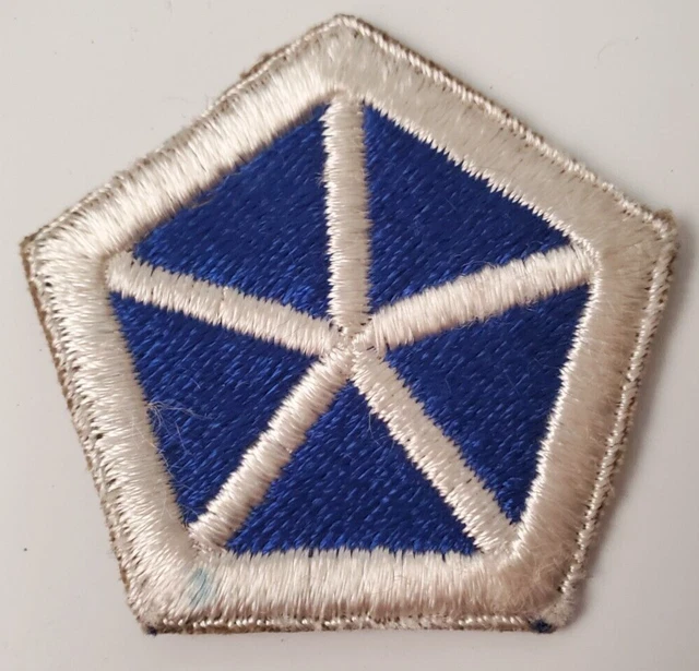VINTAGE WW2 US Military Patches 5th Corps White Border/Greenback ...