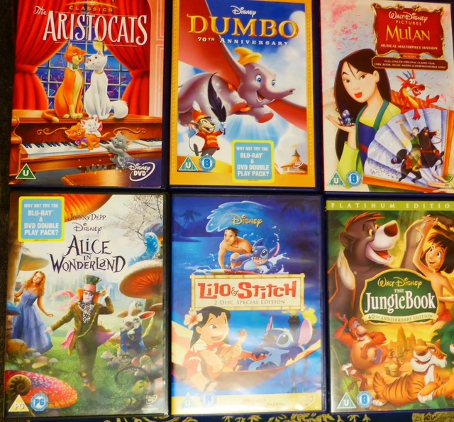 10 DISNEY DVD Bundle including Moana, Jungle Book, Beauty and the Beast ...