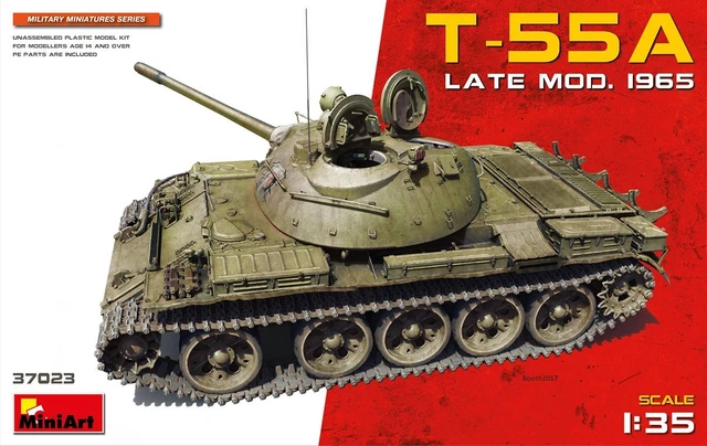 MINIART 37023 T-55A LATE MOD. 1965. 1/35 scale Plastic Kit £49.99 ...