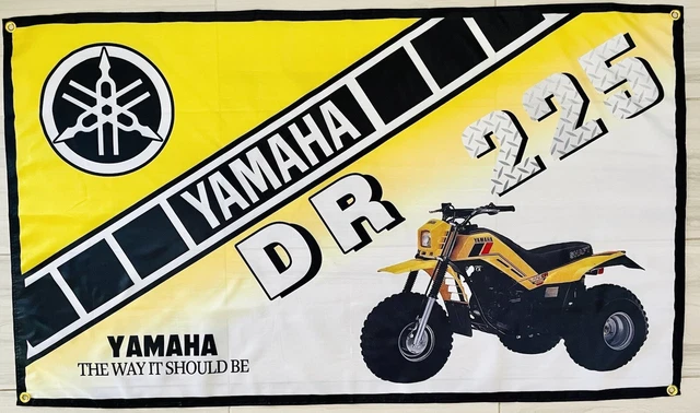 1986 YAMAHA YTM 225 DR DX ATC FLAG BANNER MAN CAVE GARAGE huffy torex ...