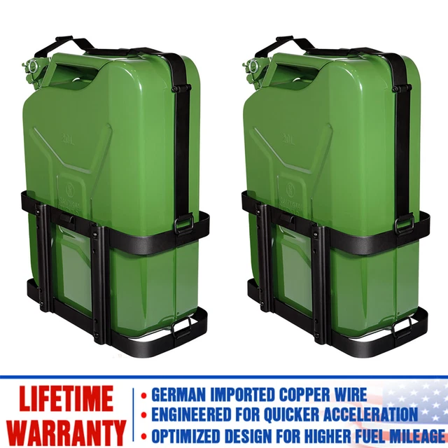 2* JERRY CAN Holder Mount Gas Rack Fuel Gasoline Military Metal 20L 5. ...