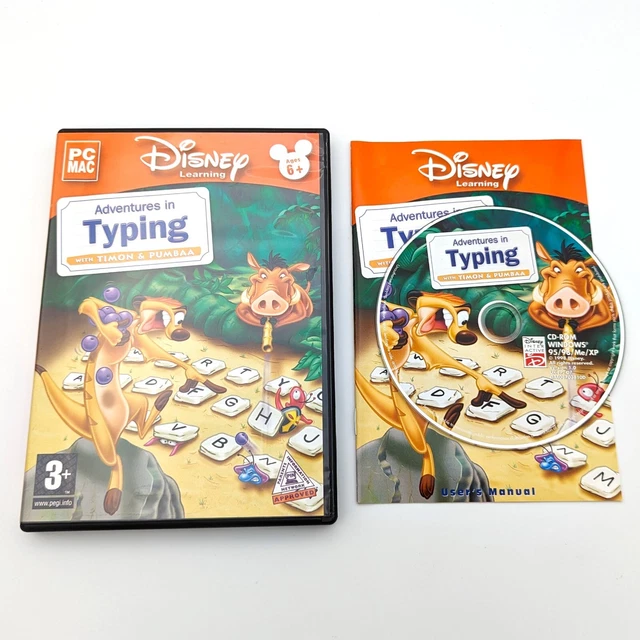 ADVENTURES IN TYPING with Timon & Pumbaa - Learn to Type - Lion King ...