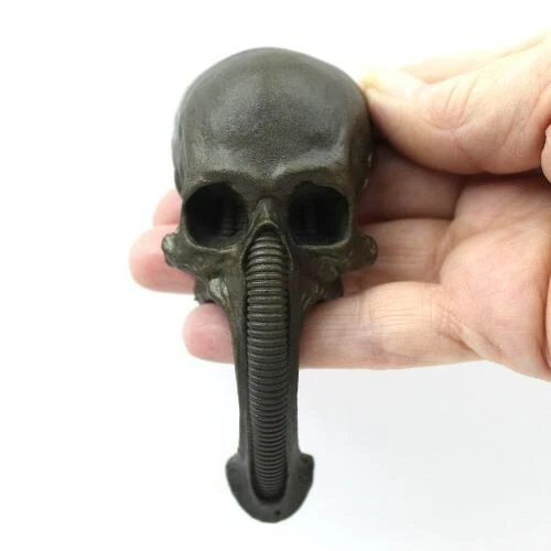 BIOMECHANICAL GIGER SKULL FRIDGE MAGNET HR Giger Alien sculpture Bronze ...
